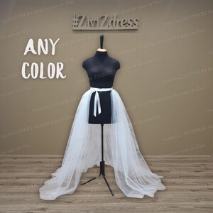 Tulle Detachable Train, Wedding Skirt-train, Removable Train, Tulle ...