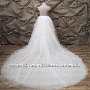 Tulle Detachable Train, Tulle Bridal Train, Detachable Wedding Skirt ...