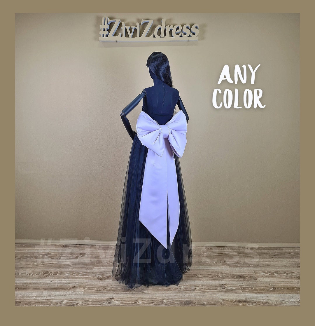 Lavender Satin Detachable Bow for Wedding Dress, Transformer Removable ...