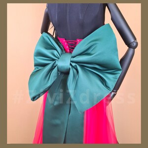 Green Satin Detachable Bow Transformer Removable Bow for - Etsy