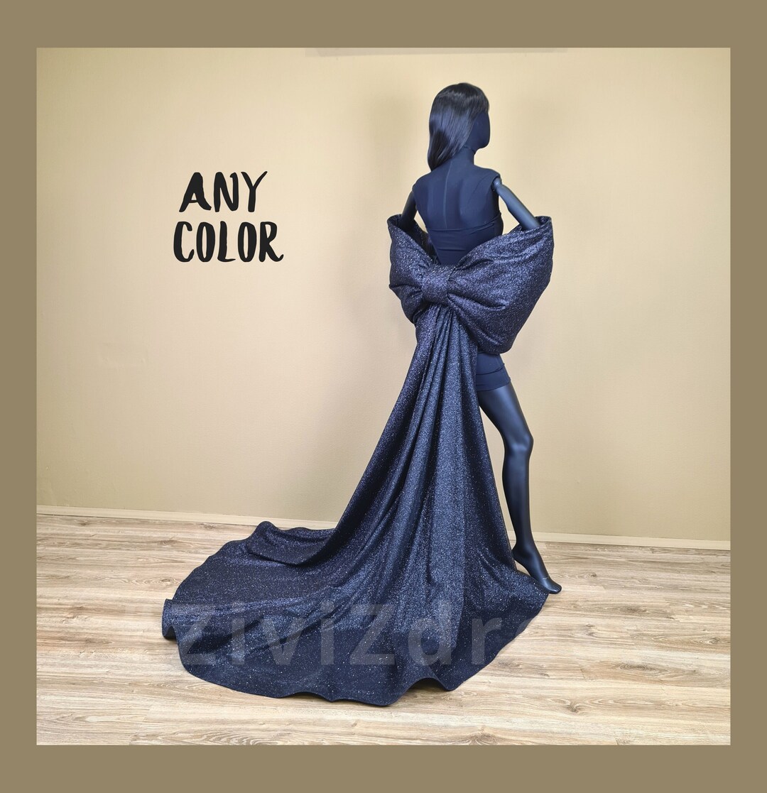 Glitter Bow Sleeve Train, Transformer Removable Bow Train, Detach Train ...