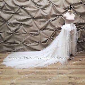 Tulle Detachable Train, Tulle Bridal Train, Detachable Wedding Skirt ...