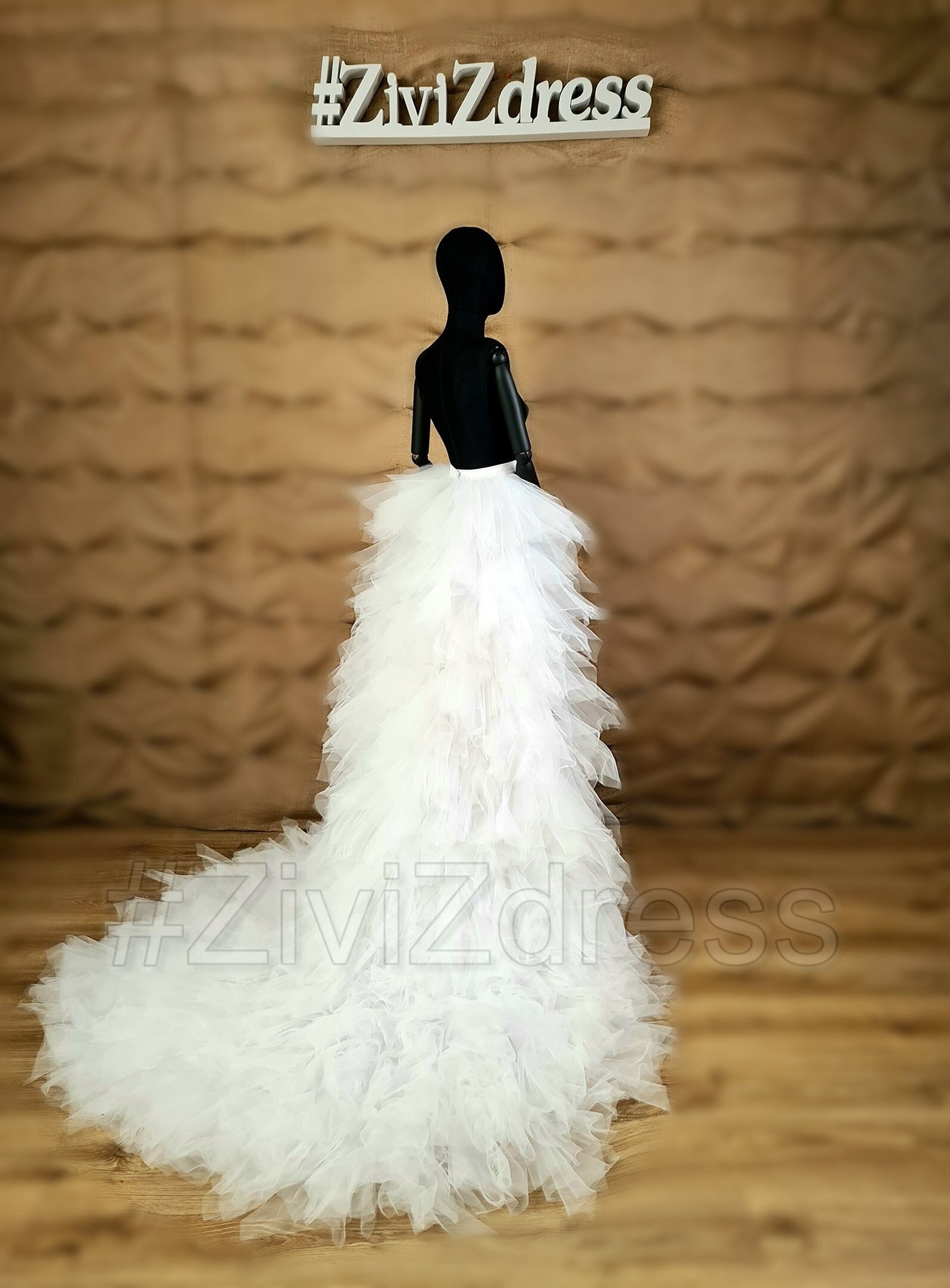 Detachable Bridal Train Tulle Skirt Women Tulle Skirt | Etsy