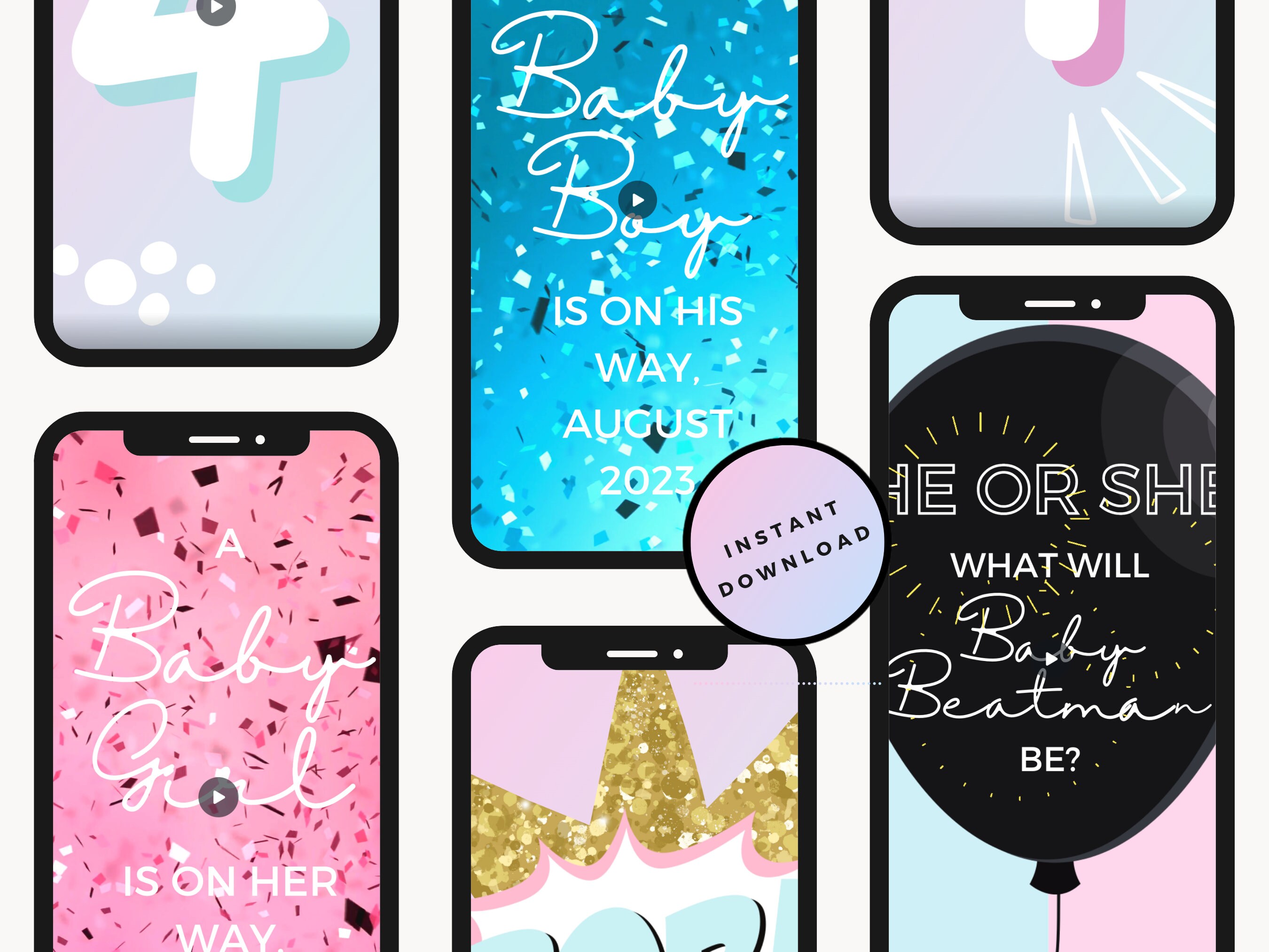 Personalised Girl or Boy Gender Reveal Video Digital - Etsy