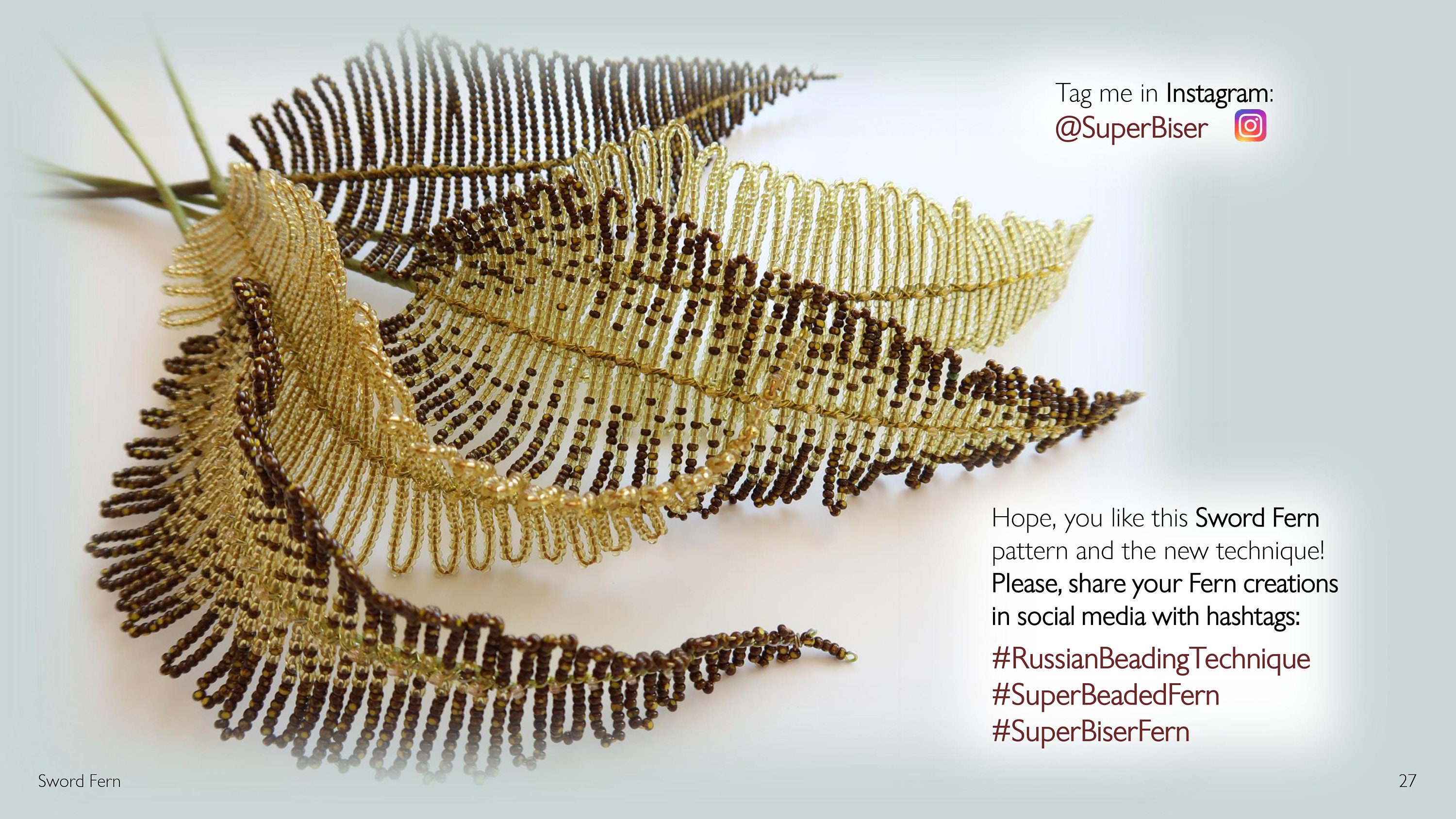 PDF Pattern – Beaded Sword Fern by Svetlana Sapegina – DIY – Beaded ...