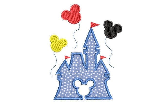 Castle Mouse Embroidery Design , Mouse Head Embroidery Design, Castle ...