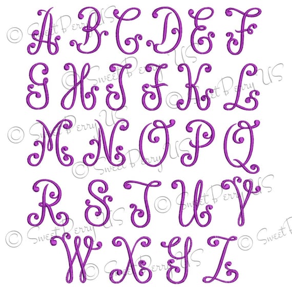 Embroidery Monogram Fonts Photos
