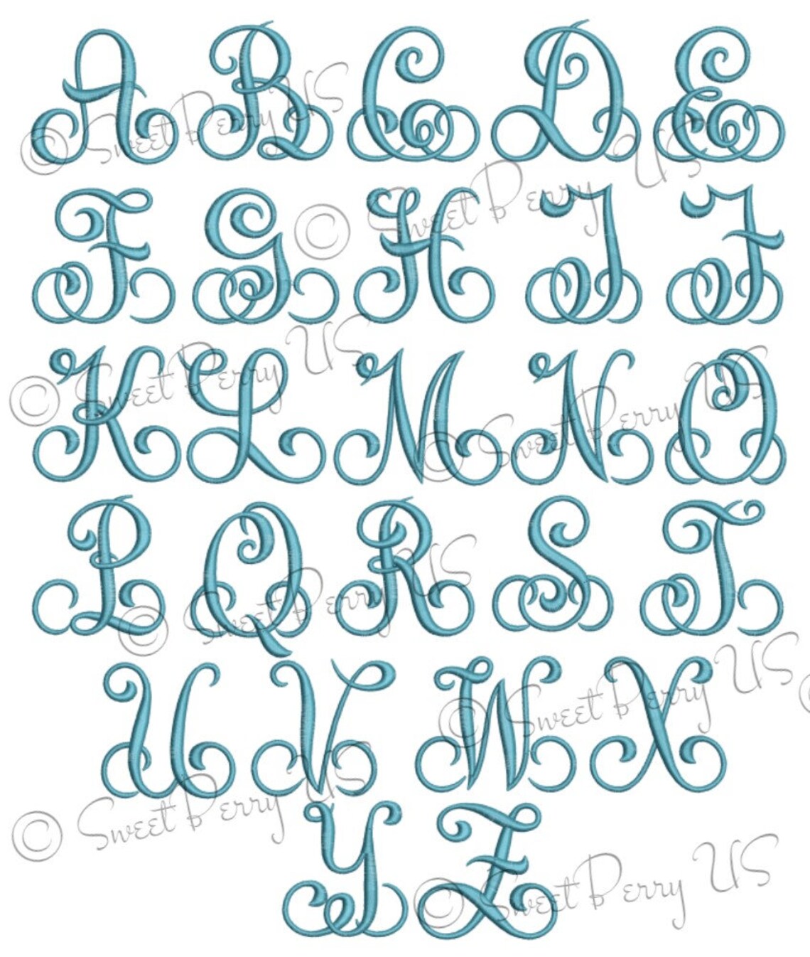 Wedding Monogram Embroidery Design Vine Monogram Embroidery - Etsy