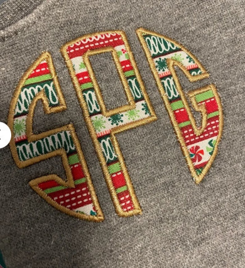 Applique Embroidery Font, Circle Monogram Embroidery Design, INSTANT ...