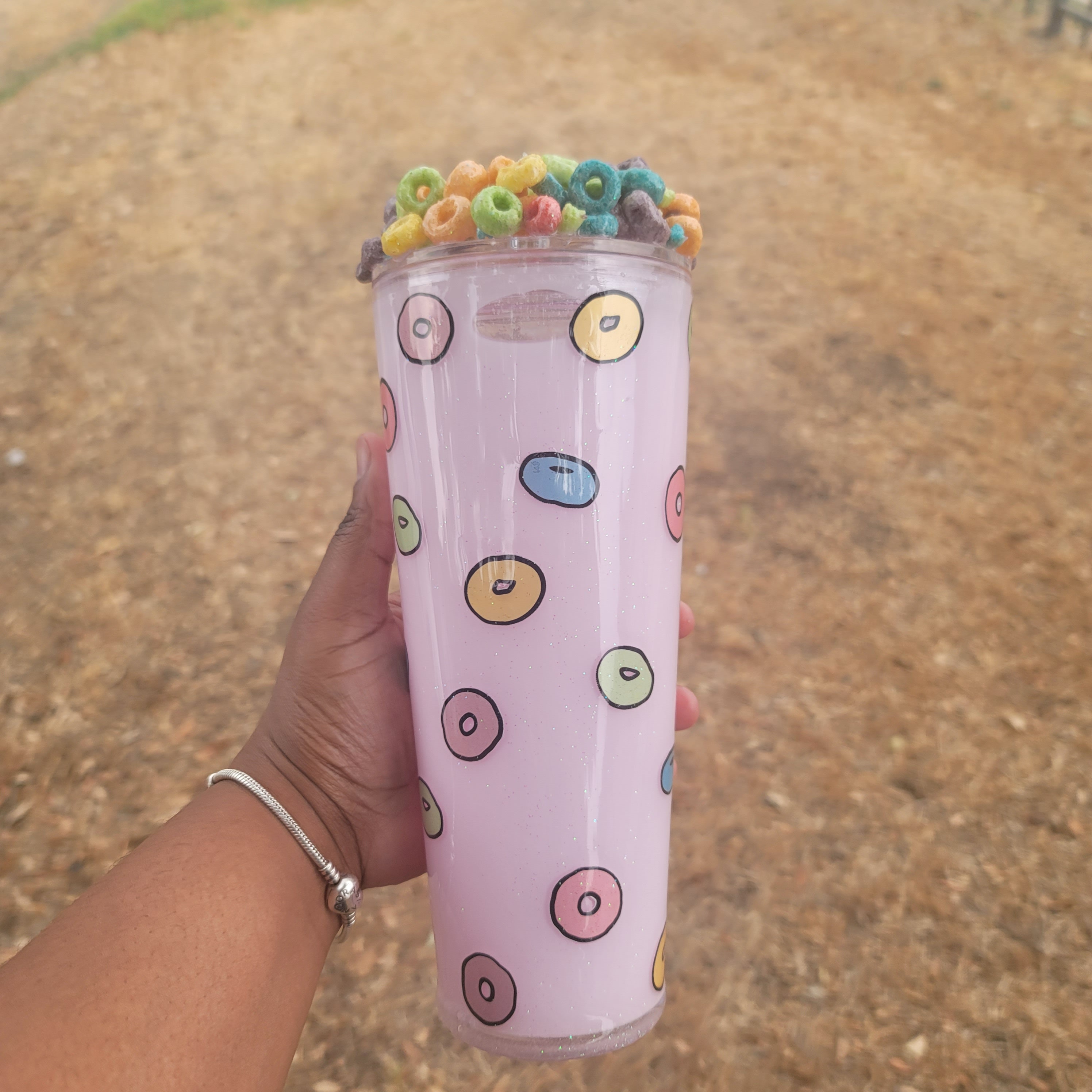 Colorful Loops Cereal Theme Snowglobe Tumbler - Etsy