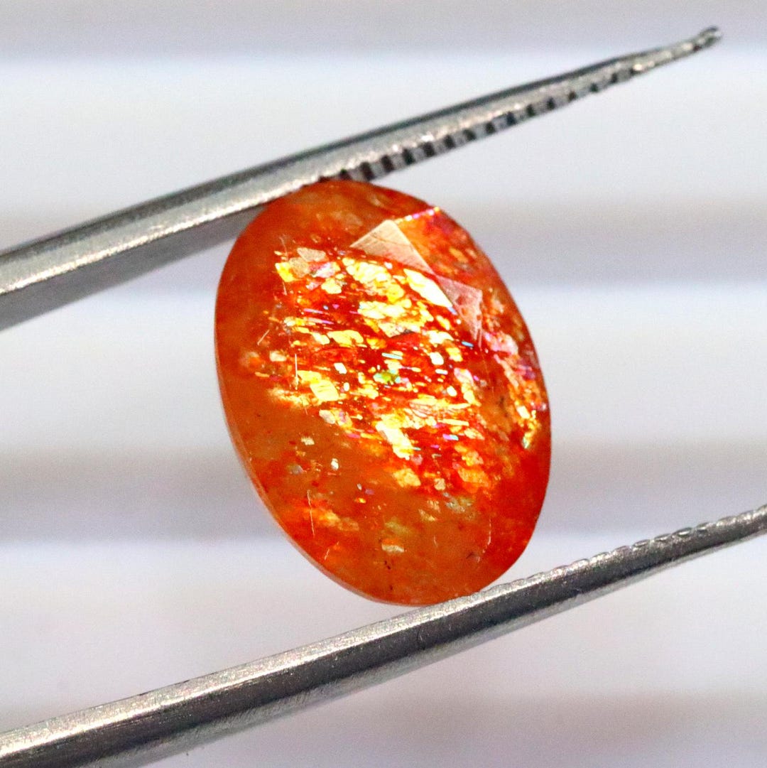 Loose Sunstone Gemstone Cut, Oval Shapes Making for Ring, Size 10x8x5 ...