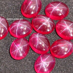 Top Grade Red Lindy Star Ruby Oval Shape for Making Jewelry, Amazing 6 ...