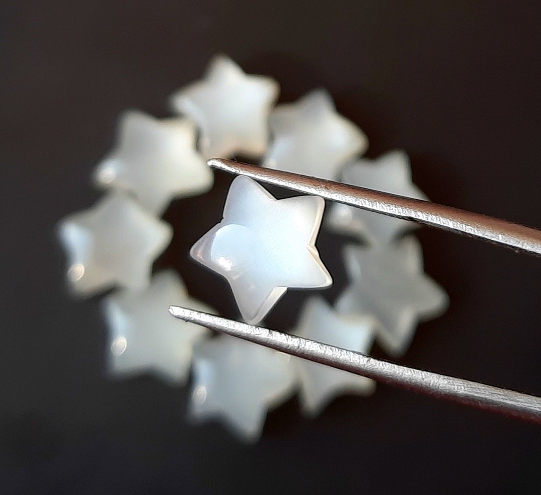 10mm Carved White Moonstone Star, AAA Grade Gemstone - Etsy UK
