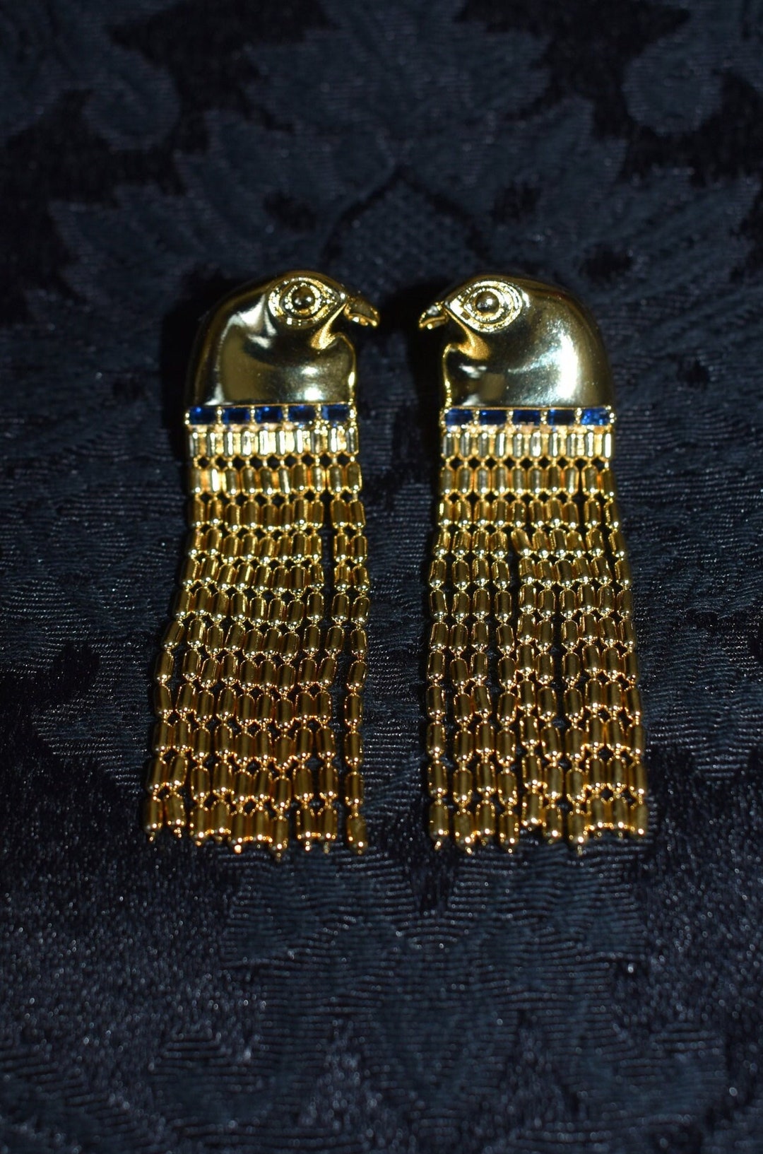 Egyptian Revival Ibis Nekhbet Art Nouveau Art Deco 20s Gold Statement ...