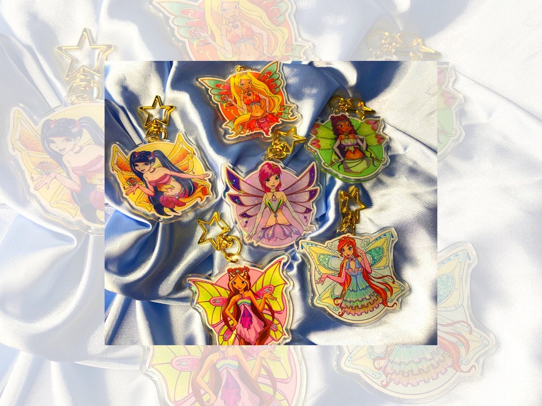 Winx Club Enchantix Inspired Acrylic Keychain Charms Double - Etsy