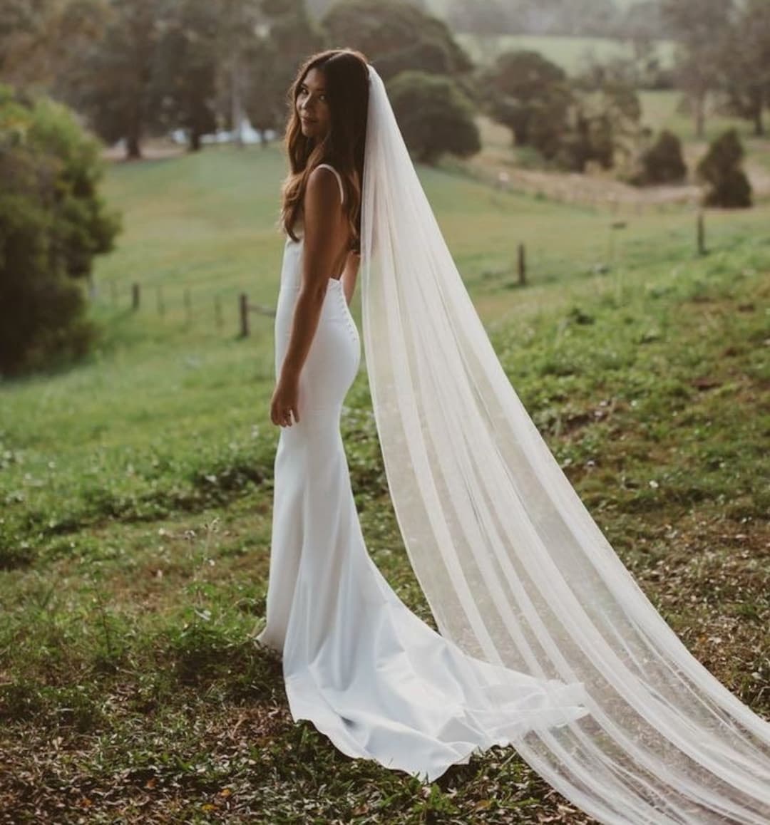 Bridal Veil, Silk Veil, Chapel Veil, Chapter Veil, - Etsy