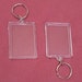 2 X Blank Keyring Acrylic Plastic Passport Photo Key Rings Craft ...