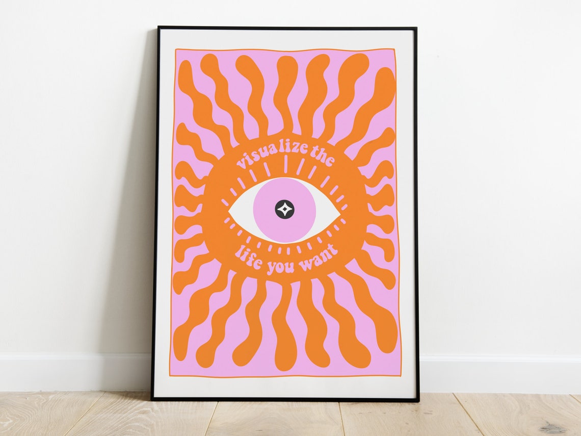 Retro Wall Art | Eye | Wall Decor | Digital Download Print ...