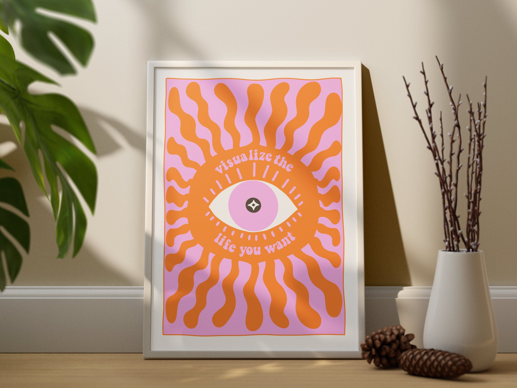 Retro Wall Art | Eye | Wall Decor | Digital Download Print ...