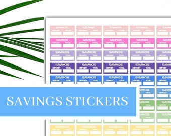 Planner Sticker Savings Money Health School Icons Budget - Etsy