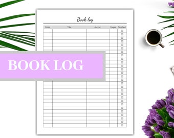 Reading Log Printable Book Log Reading List Kids Reading | Etsy