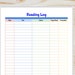 Reading Log Printable Book Log Reading List Kids Reading | Etsy
