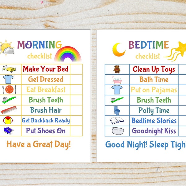 Routine Chart for Kids - Etsy