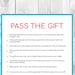 Pass the Gift Game Birthday Game Family Game Kids Games - Etsy