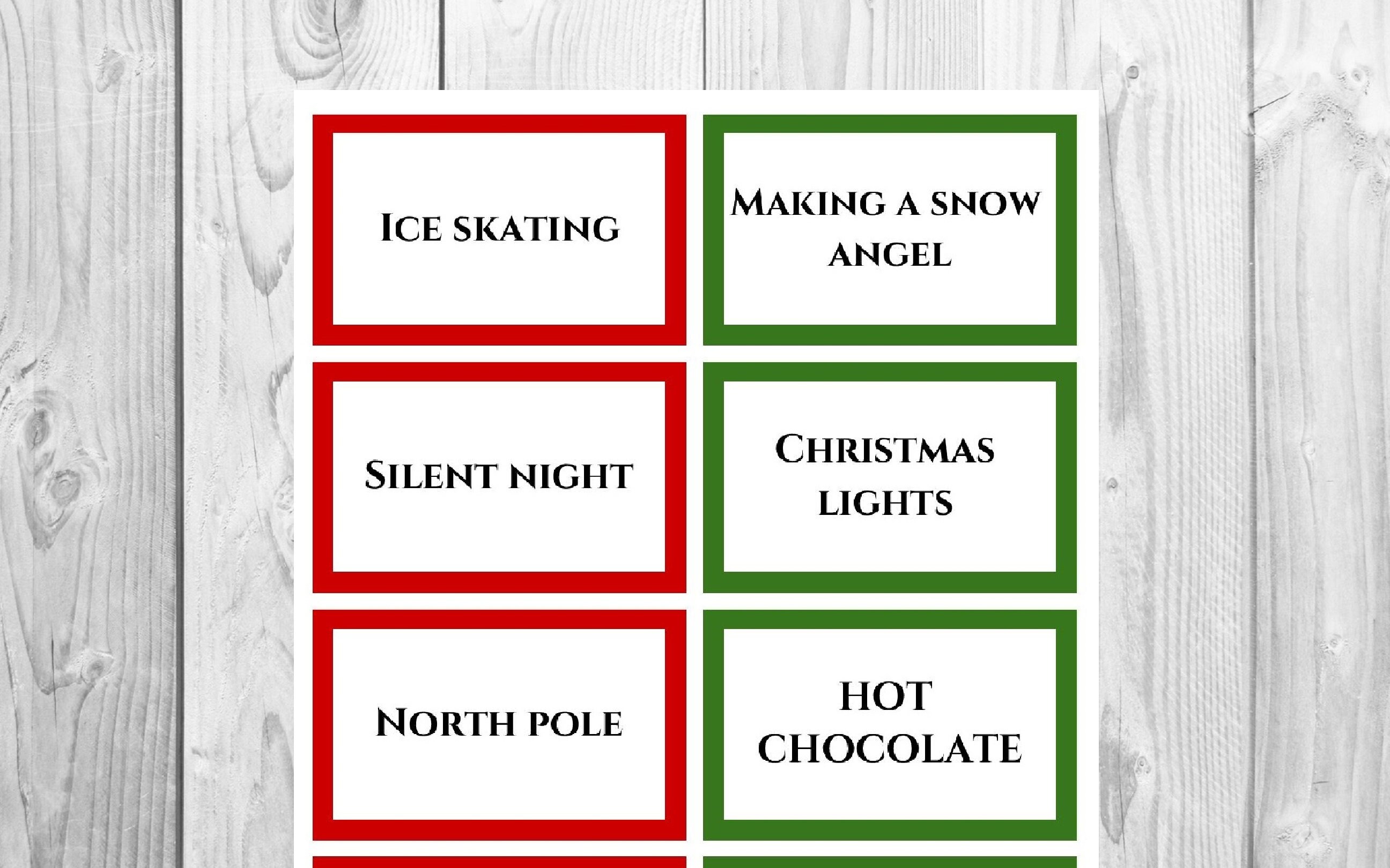 Christmas Charades 48 Cards Printable | Christmas Games| Family Games ...