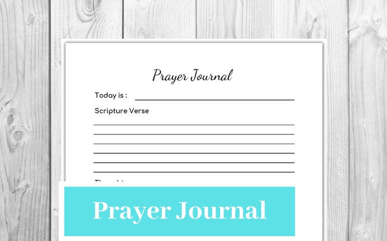 Prayer Journal Printable Bible Scripture Bible Study US - Etsy
