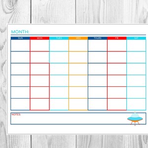 Space Kid Bundle Chore Chart Kid Calendar Behavior Chart Reward Chart ...