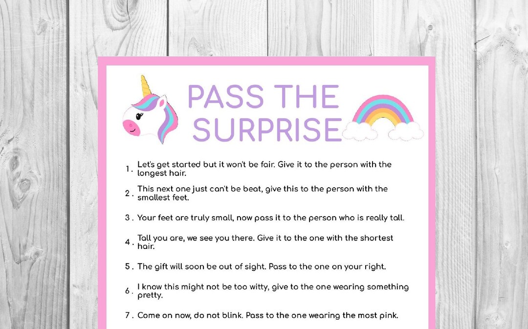 Pass the Gift Unicorn Game | Girls Birthday Game | Family Game | Kids ...