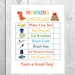 Kids Morning/bedtime Dinosaur Checklist Printable Chore Chart Kid ...