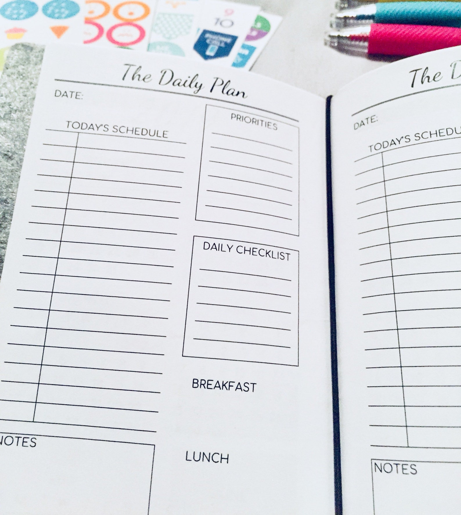 Personal Size Daily Planner Printable Personal Inserts - Etsy