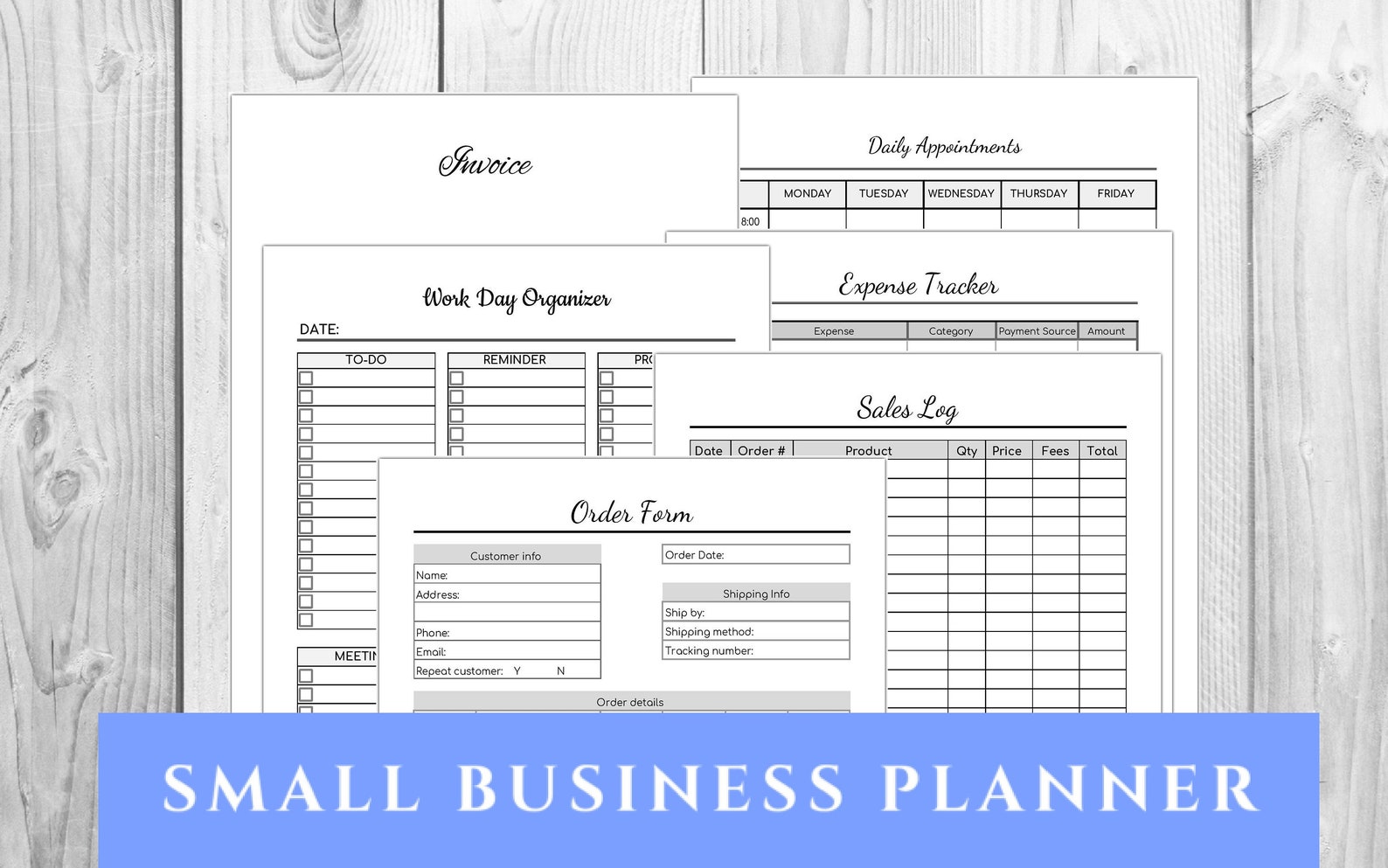 Small Business Printable Bundle Business Organizer Editable - Etsy UK
