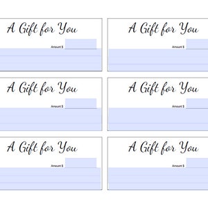 Gift Certificate Printable | Gift Card | Editable Gift Certificate ...