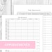 Daily Appointments Printable Editable Appointment Sheet Instant ...