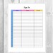 Sign up Sheet Printable Editable Event Sheet Email List Contact ...