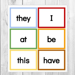 First 100 Words Flash Cards Printable | Preschool Learning | Homeschool ...
