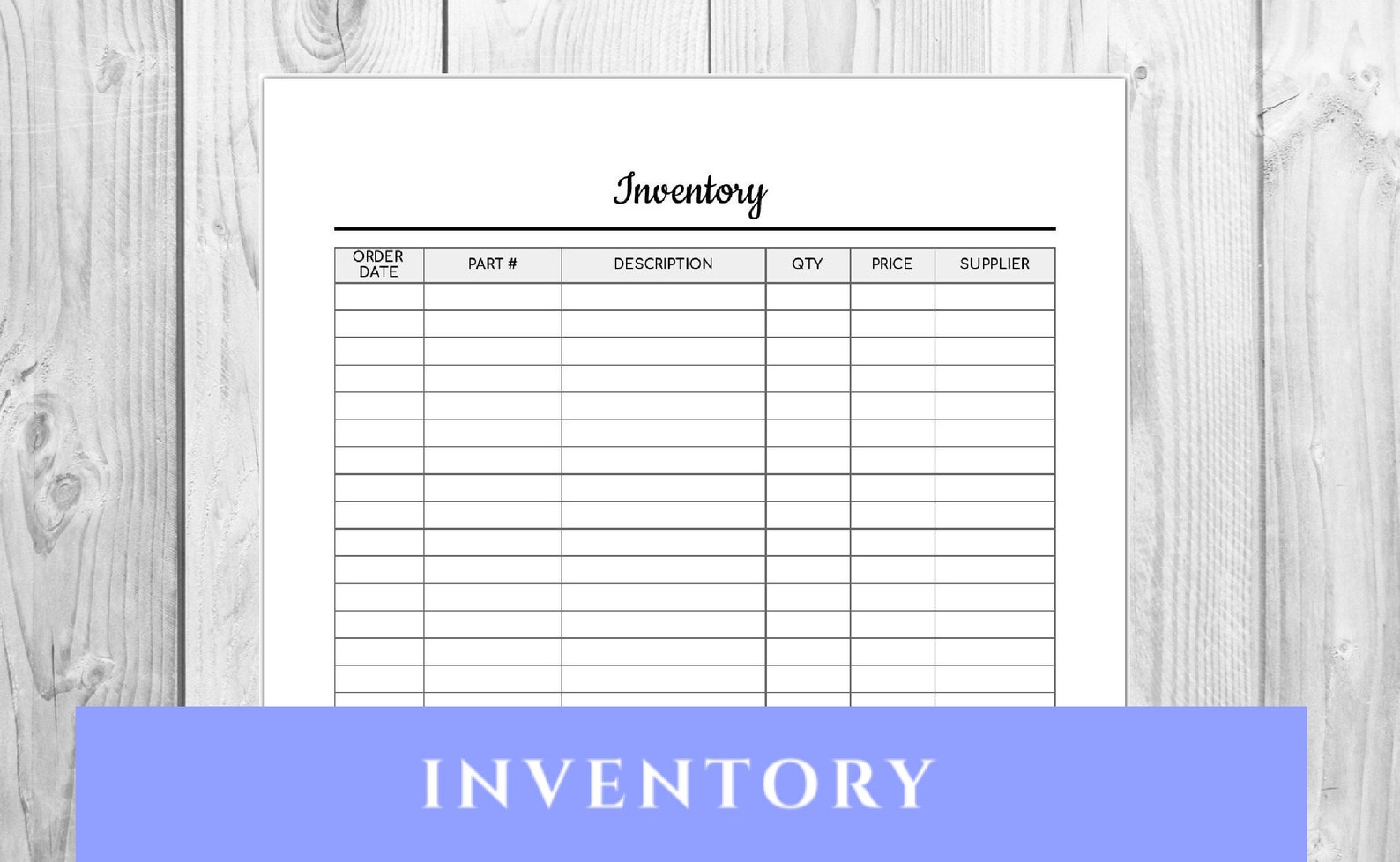 Inventory Printable Editable Product Inventory Etsy - Etsy
