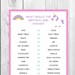 Unicorn Birthday Game Printable What Would the Birthday Girl | Etsy