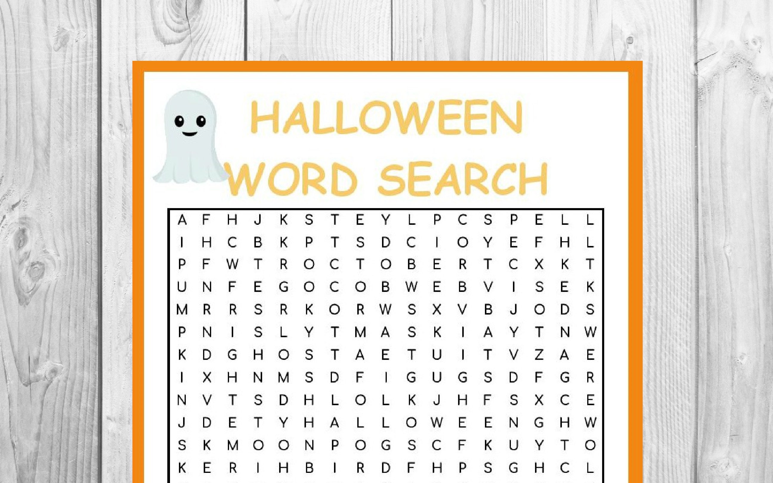Halloween Games Printable Word Search Word Scramble Kid - Etsy