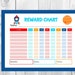 Space Kid Bundle Chore Chart Kid Calendar Behavior Chart Reward Chart ...
