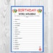 Birthday Word Scramble & Word Search Kid Games Birthday Party Games ...