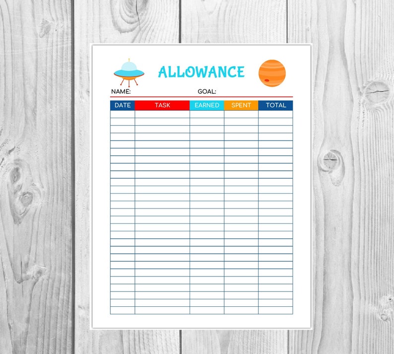 Space Kid Bundle Chore Chart Kid Calendar Behavior Chart - Etsy