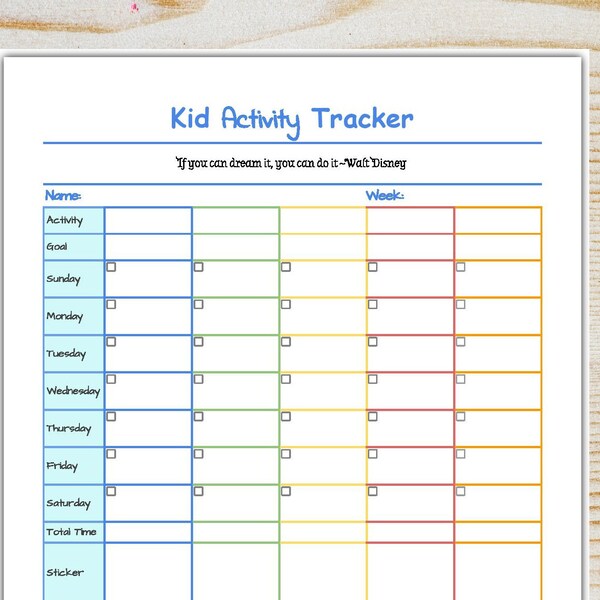 Activity Tracker - Etsy