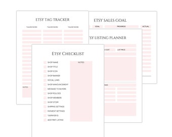 Etsy Shop Business Planner Fillable Printable Etsy Shop - Etsy