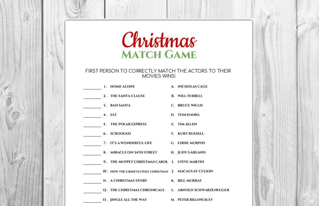 Christmas Match Game | Xmas Games | Christmas Games |holiday Game ...