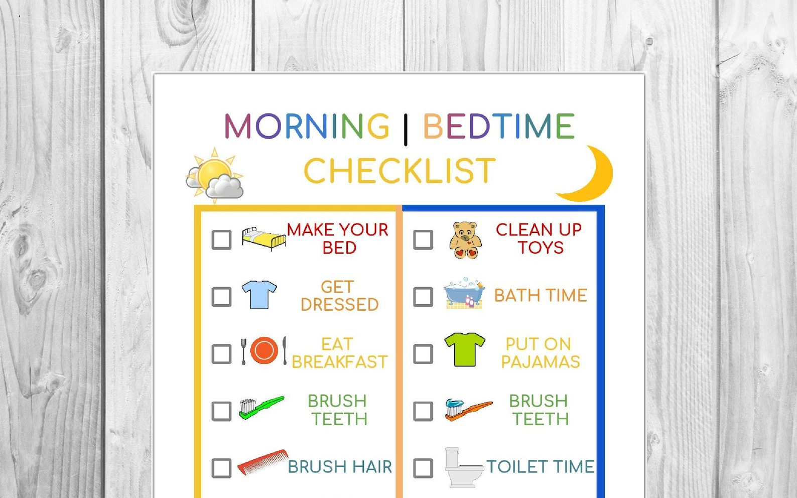 Kids Morning bedtime Checklist Printable Chore Chart Kid Etsy UK kids-morning-bedtime-checklist-printable-chore-chart-kid-etsy-uk