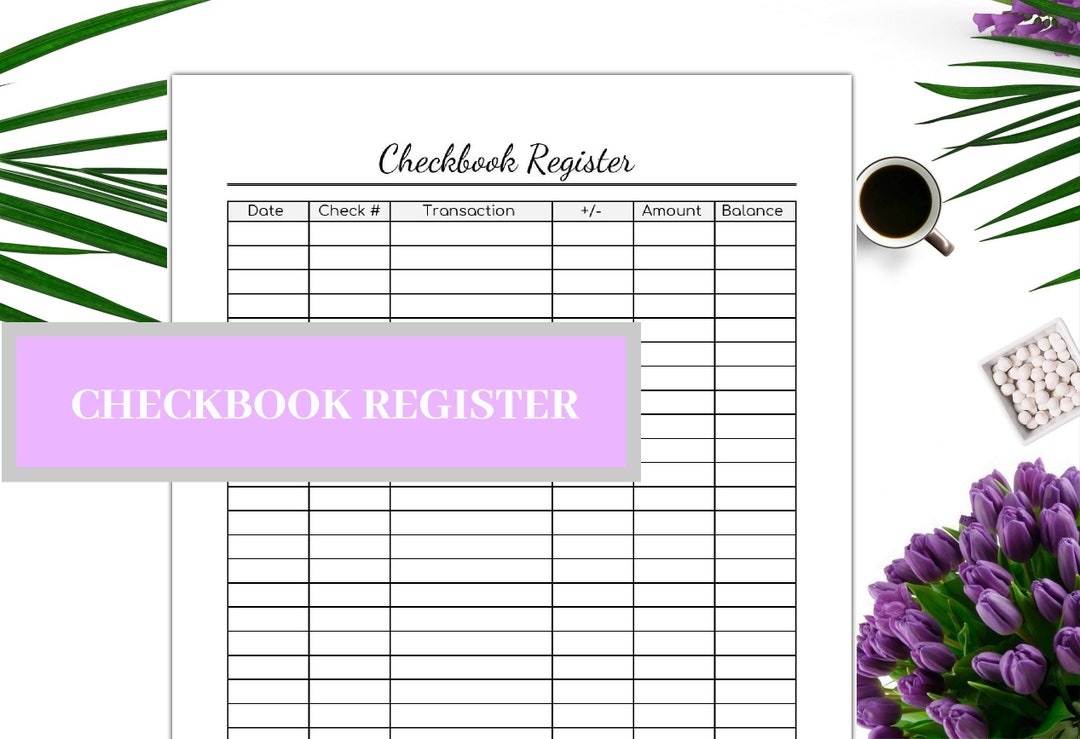 Checkbook Register Printable Expense Register-finance Printable ...
